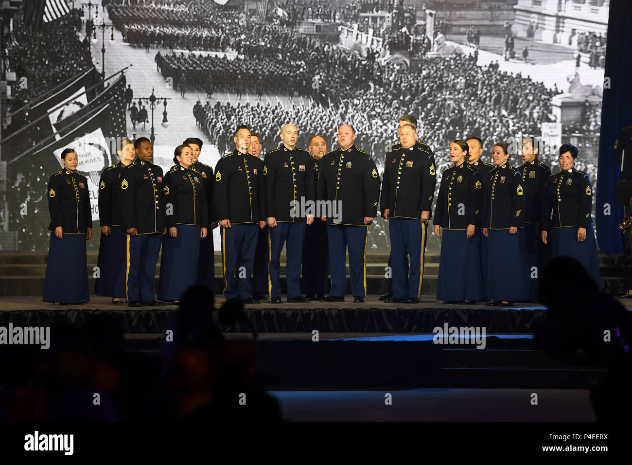 U.S. Soldiers assigned to the Soldiers’ Chorus, U.S. Army Field Band ...