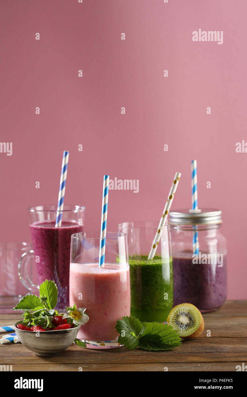 Detox smoothies set hi-res stock photography and images - Alamy