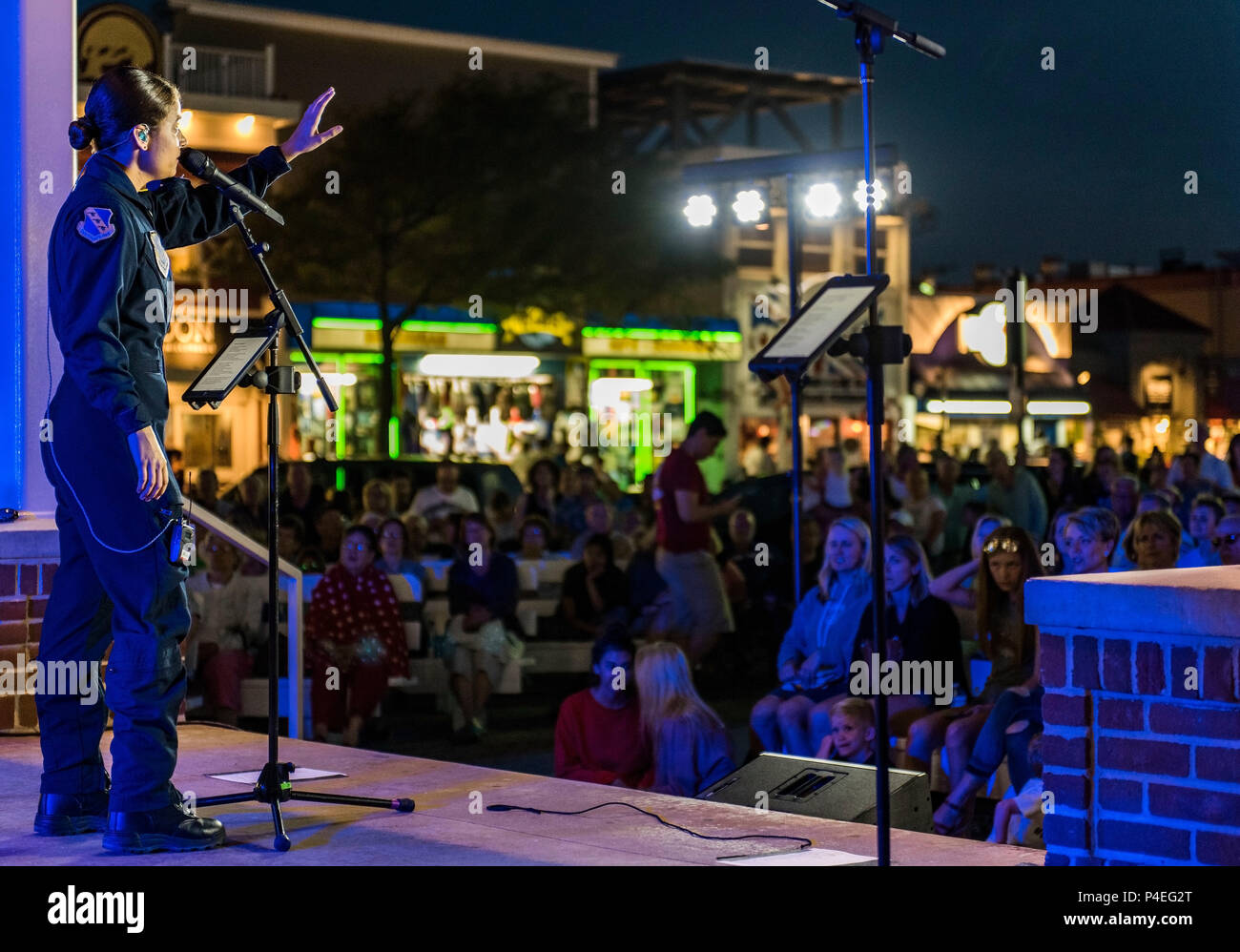 Tech. Sgt. Nalani Quintello, Max Impact vocalist, performs for hundreds ...
