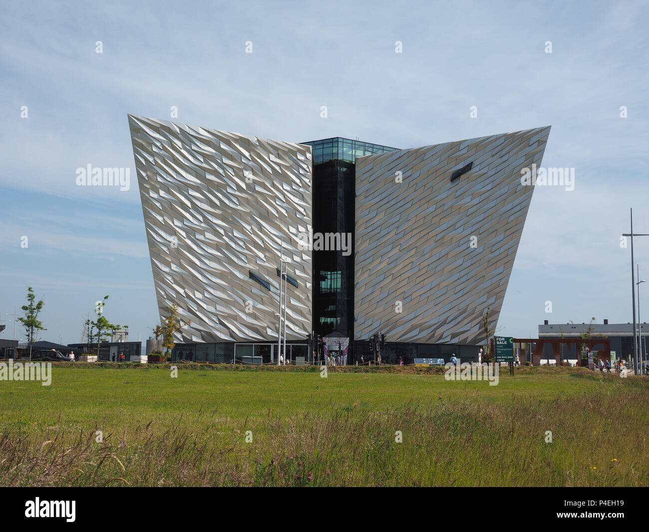 BELFAST, UK - CIRCA JUNE 2018: Titanic Belfast centre on the site of ...