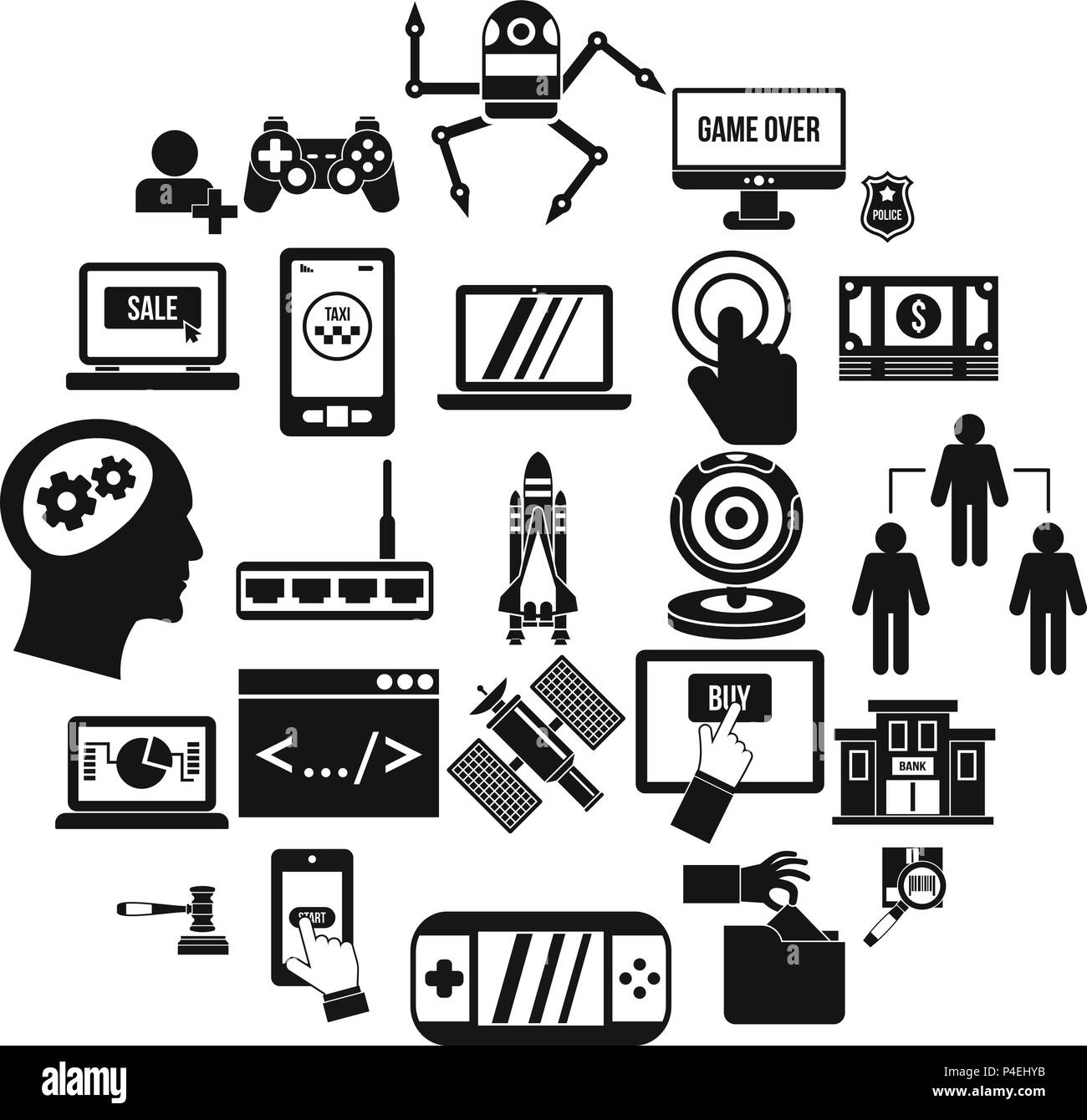 Protocol icons set, simple style Stock Vector Image & Art - Alamy