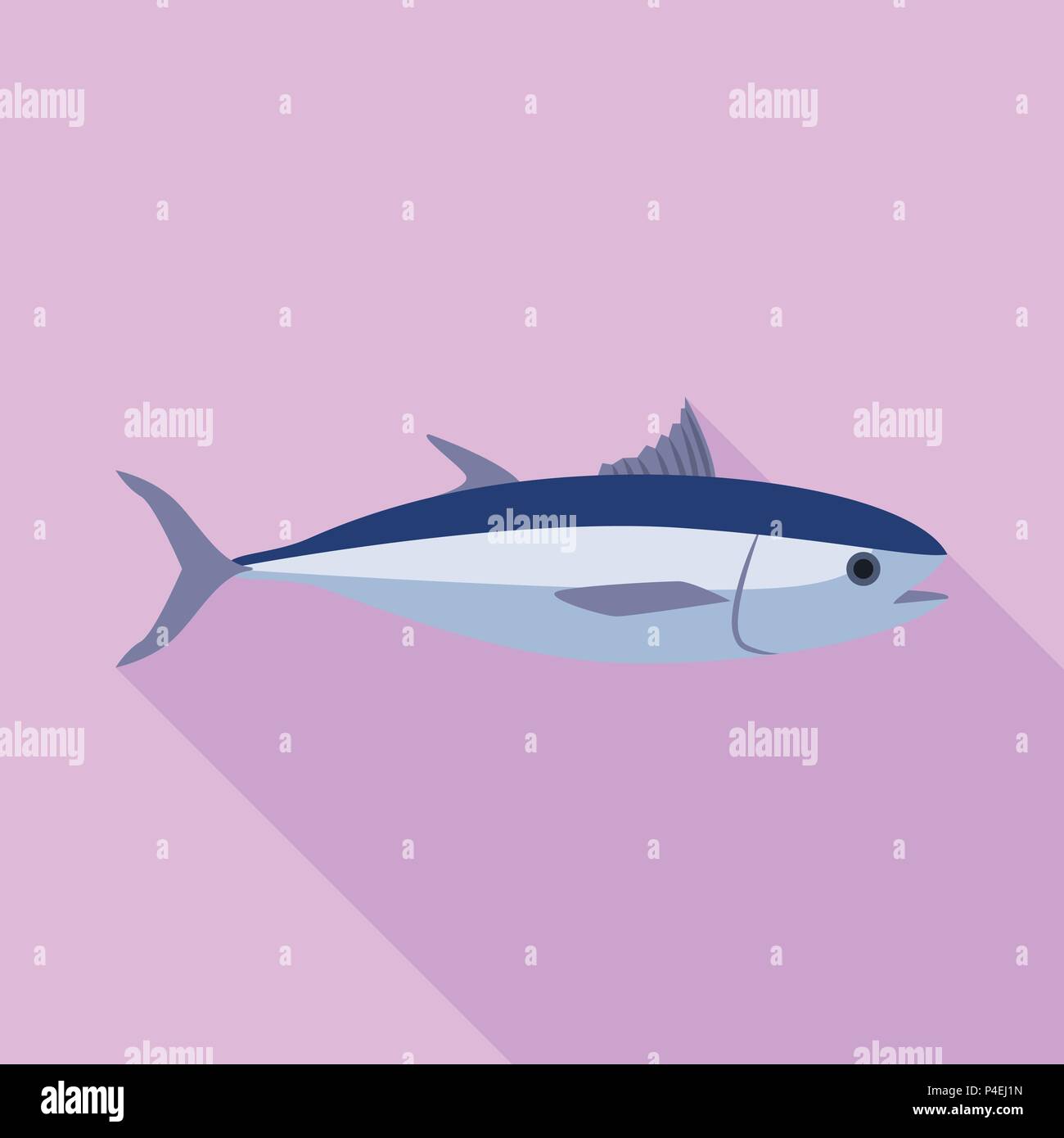 Tuna fish icon, flat style Stock Vector Image & Art - Alamy