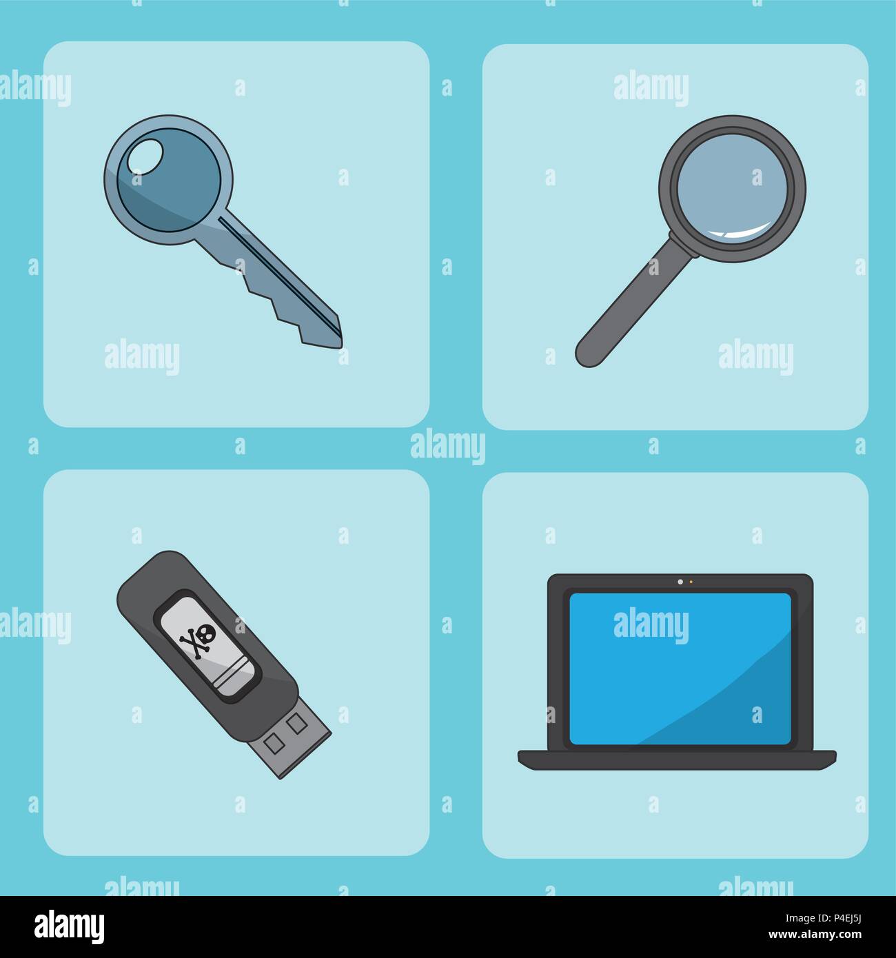 Set of security system icons Stock Vector Image & Art - Alamy