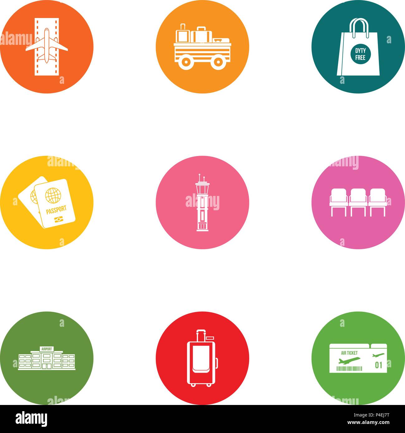 Mission icons set, flat style Stock Vector Image & Art - Alamy