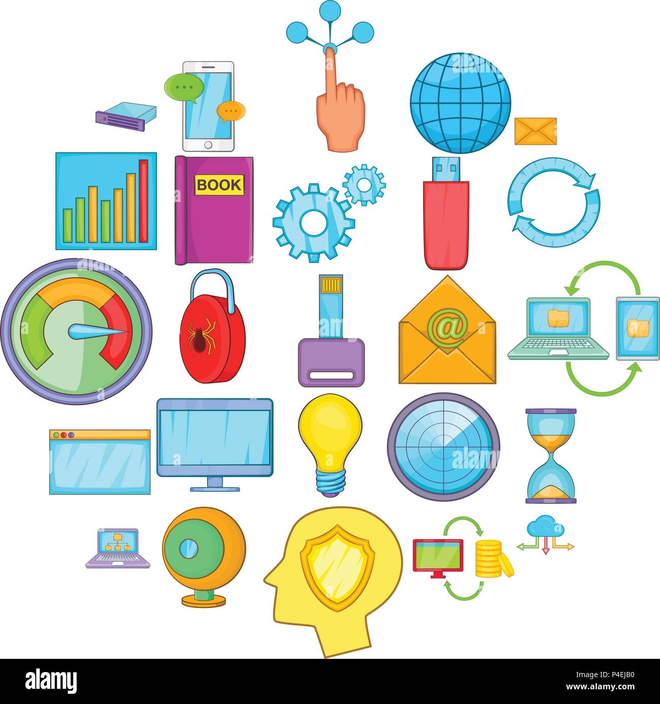 Data request icons set, cartoon style Stock Vector Image & Art - Alamy