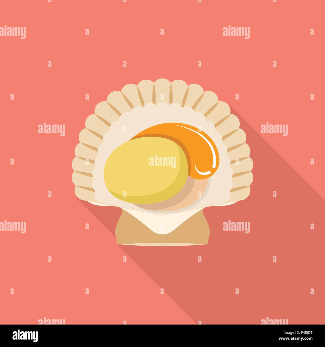 Sea shell icon, flat style Stock Vector Image & Art - Alamy
