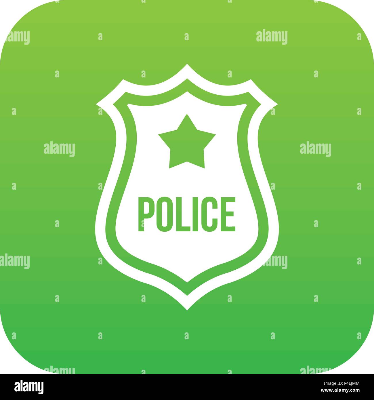 Police badge icon digital green Stock Vector Image & Art - Alamy