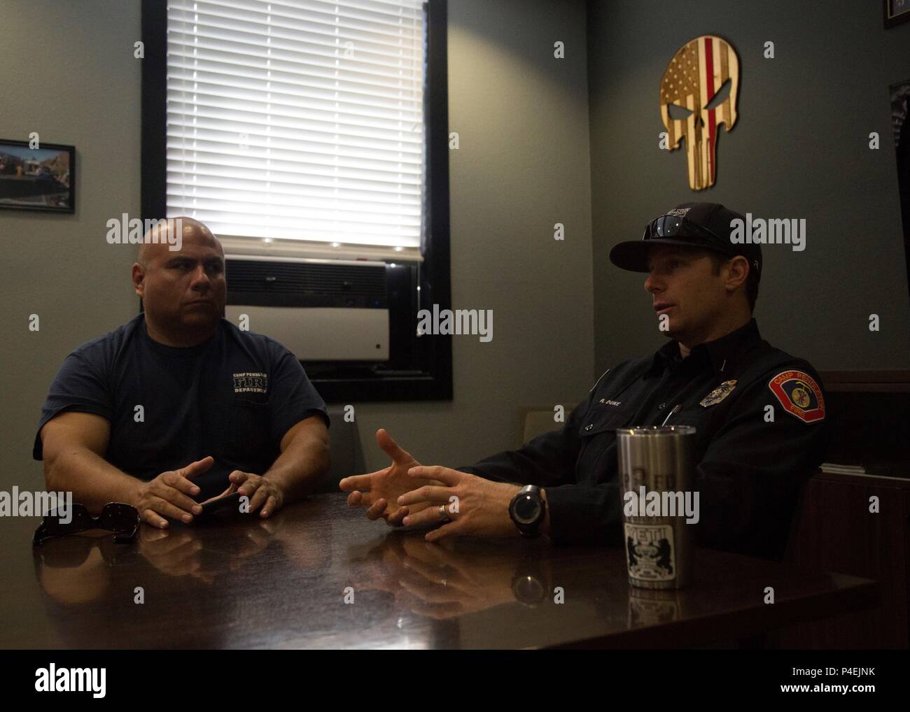 Rusty Duke, right, a lieutenant with Marine Corps Base Camp Pendleton ...