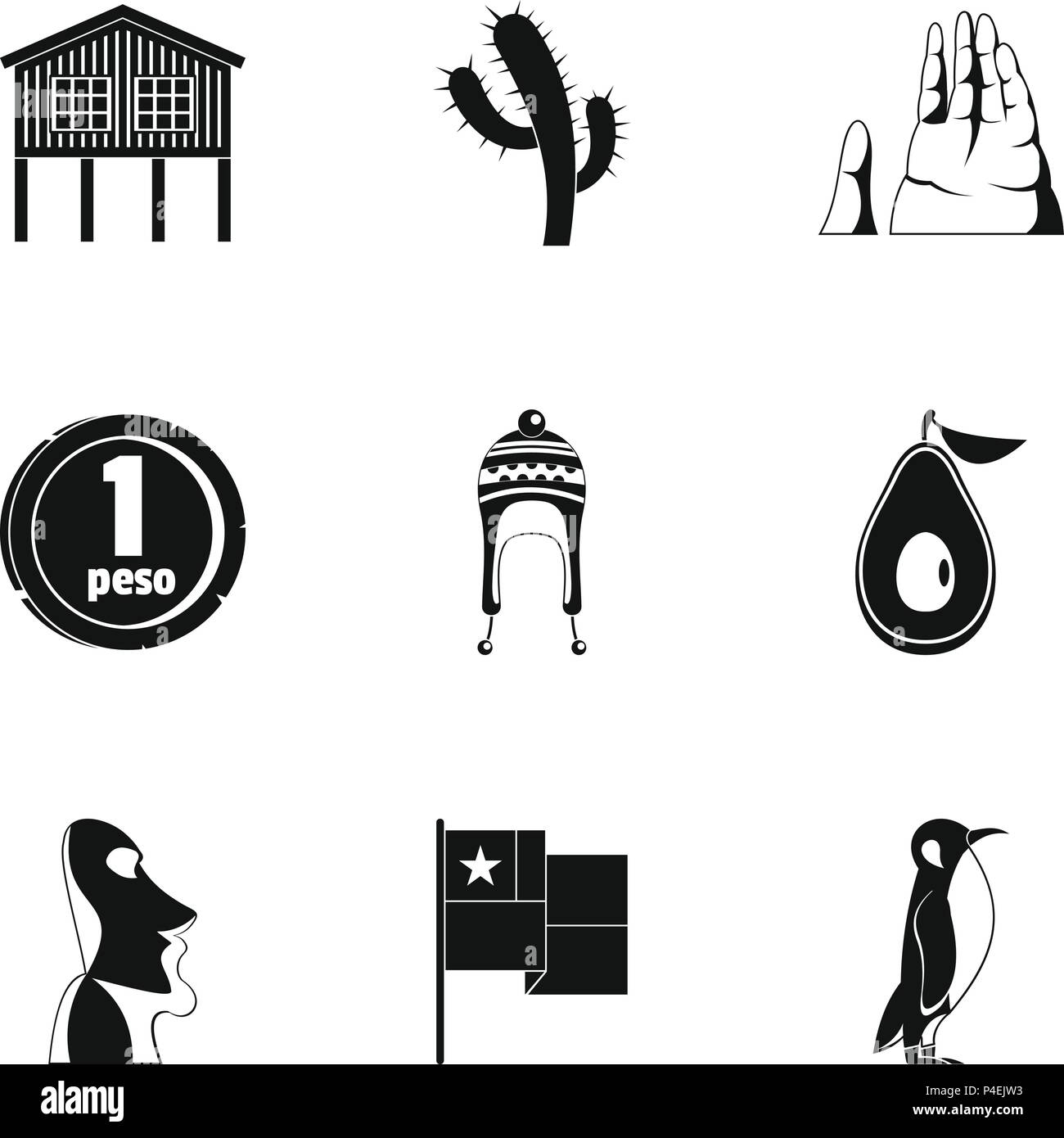 Mexican peso icons set, flat style Stock Vector Image & Art - Alamy