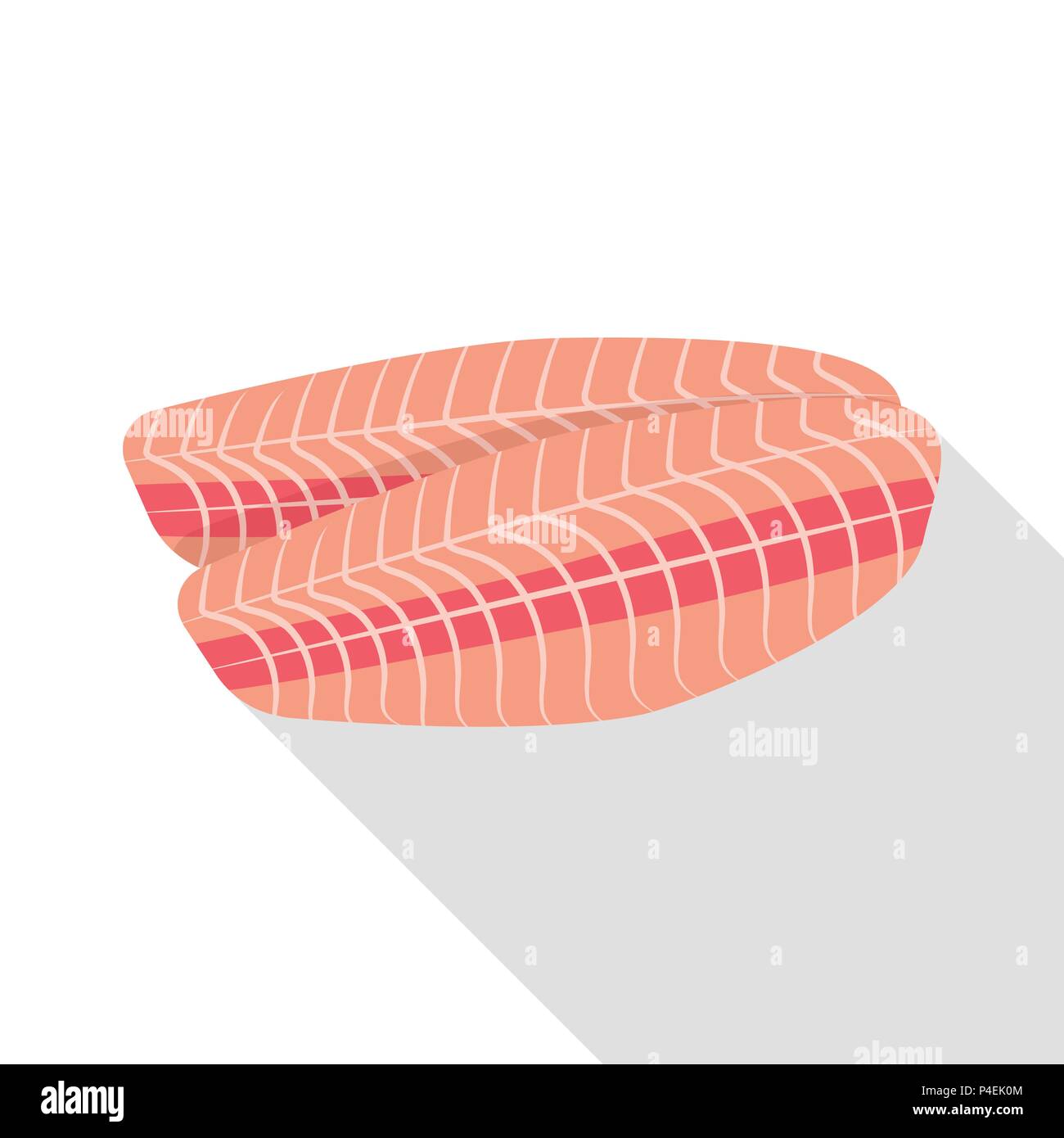Fish meat icon, flat style Stock Vector Image & Art - Alamy
