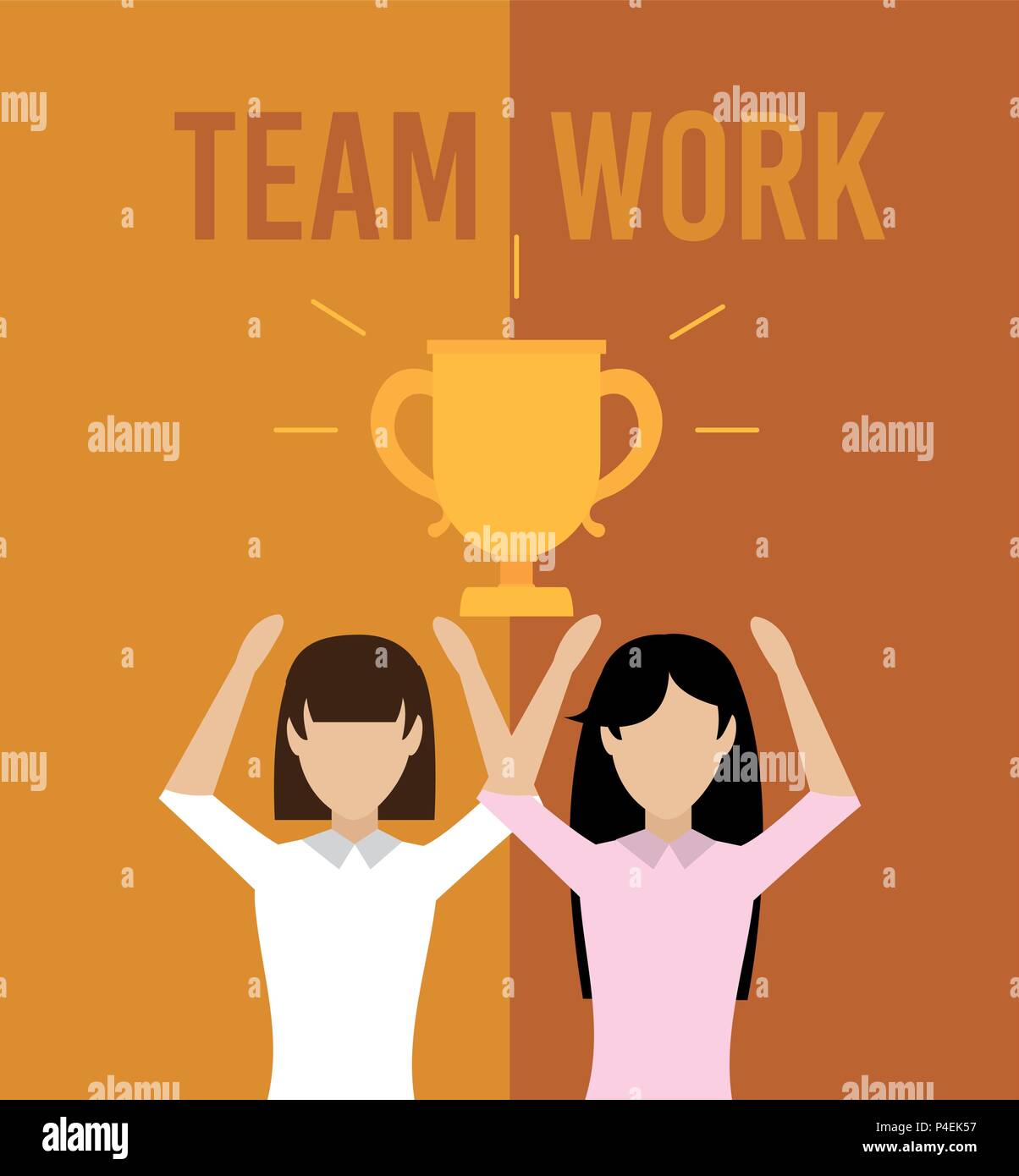 womens teamwork cartoon Stock Vector Image & Art - Alamy