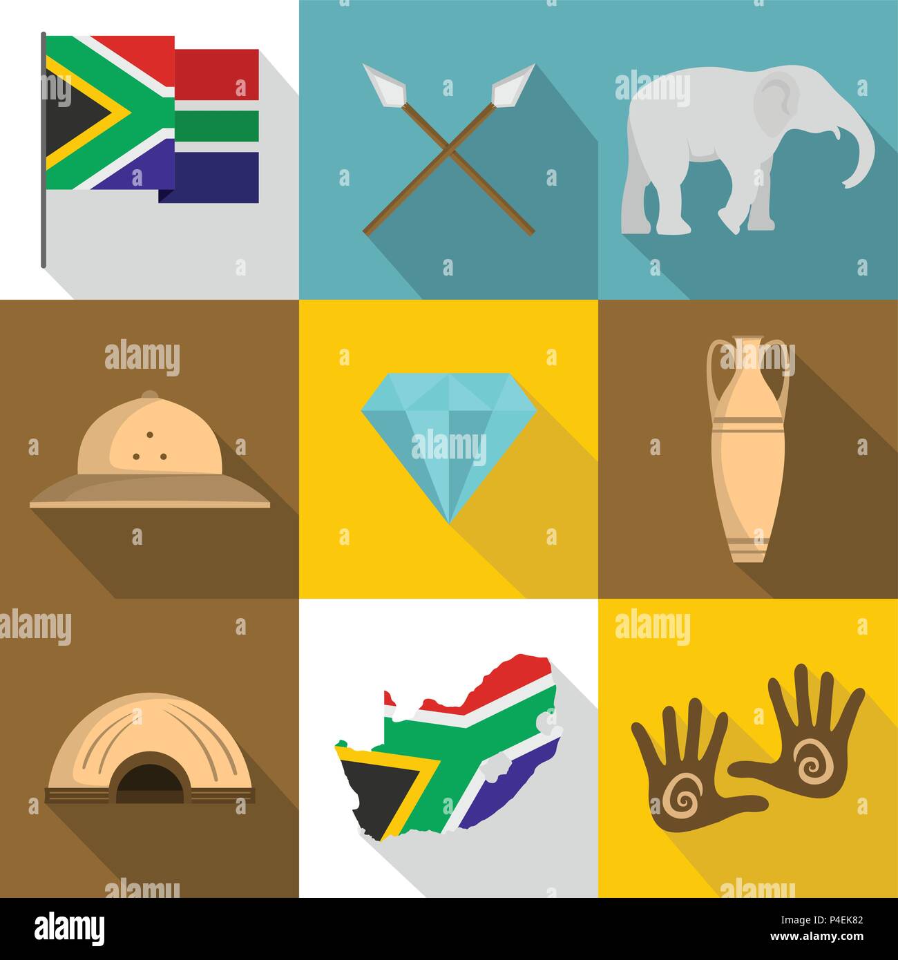African people icons set, flat style Stock Vector Image & Art - Alamy