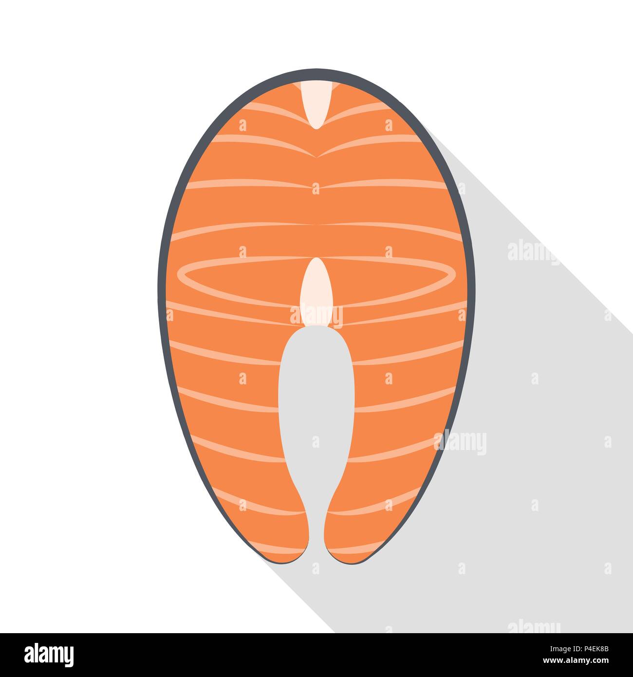 Red meat fish icon, flat style Stock Vector Image & Art - Alamy