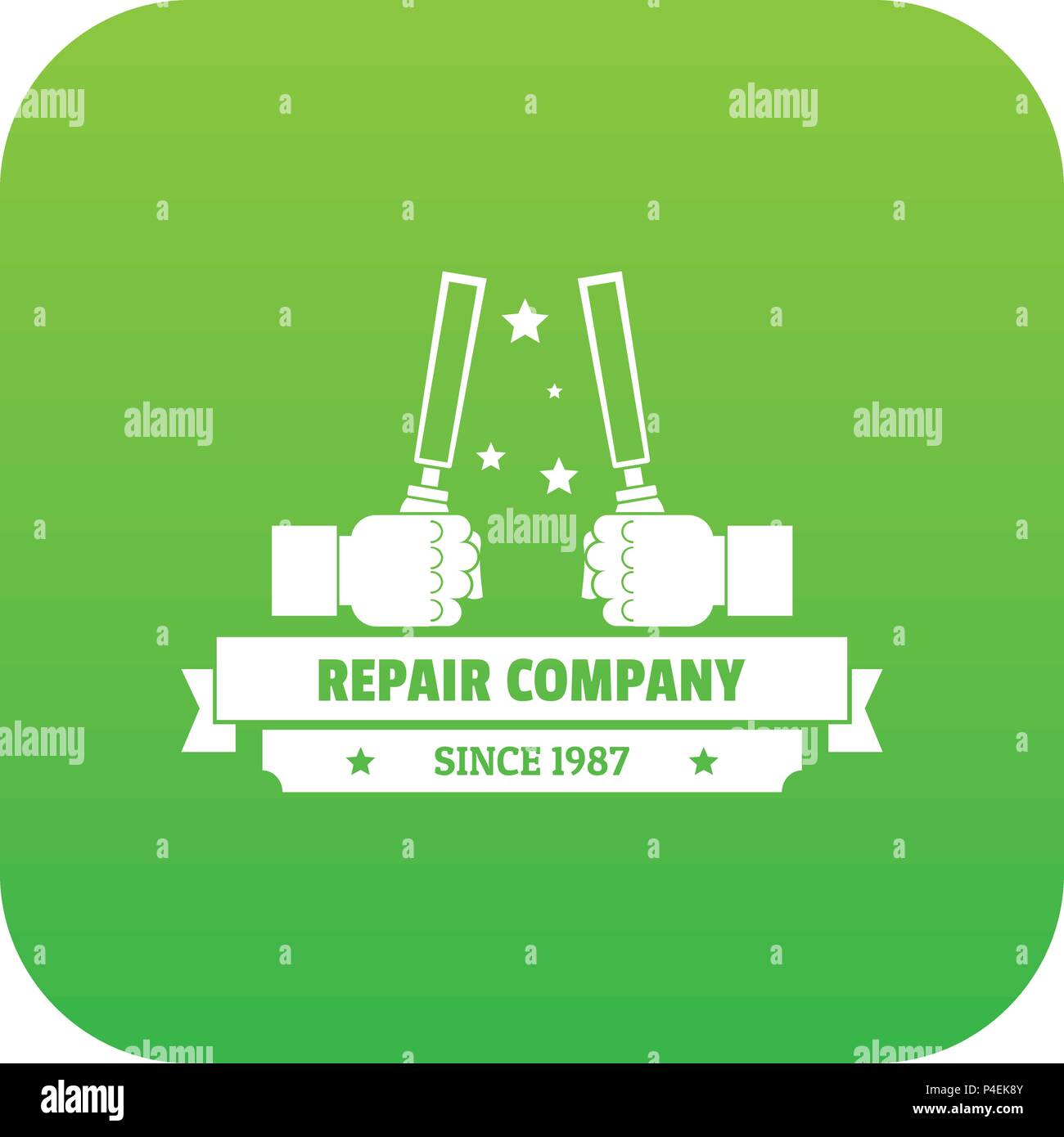 Repair company icon green vector Stock Vector Image & Art - Alamy
