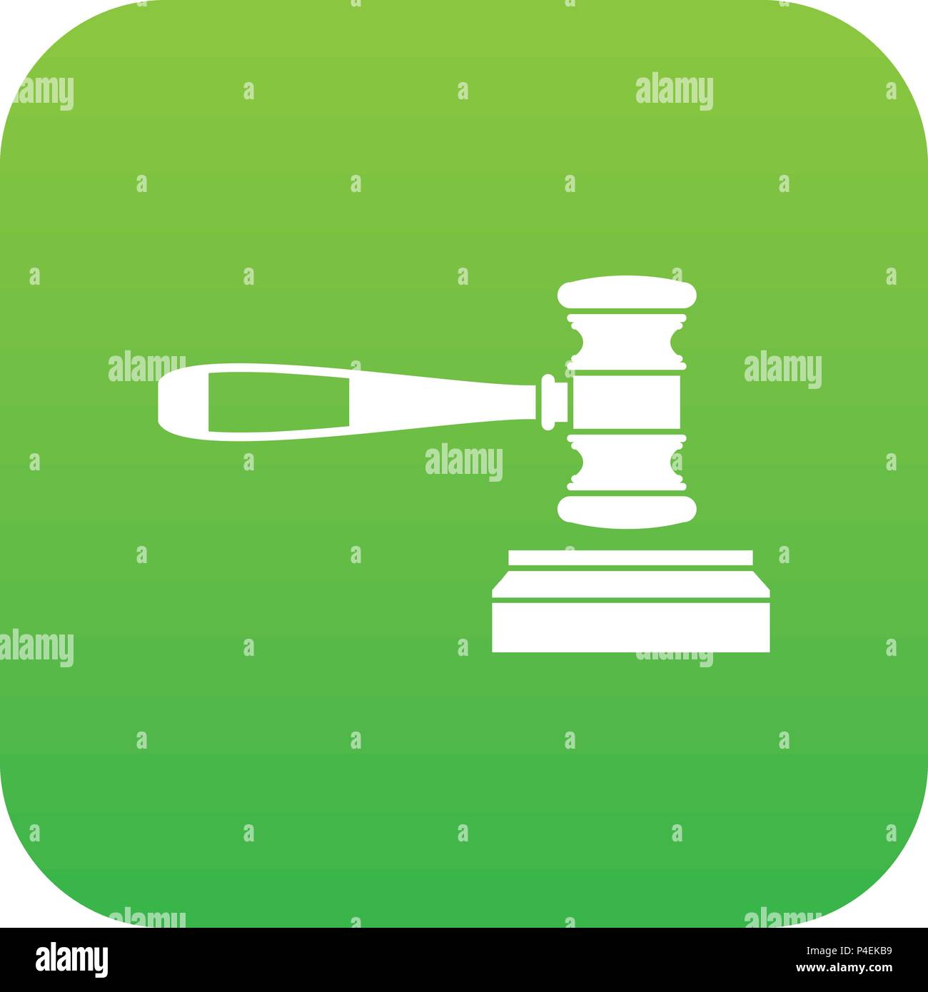 Judge gavel icon digital green Stock Vector Image & Art - Alamy