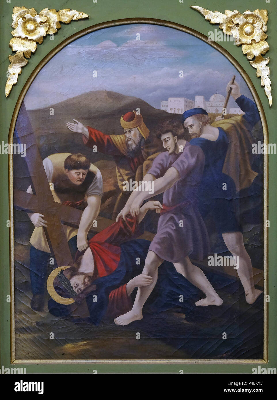 9th Stations of the Cross, Jesus falls the third time, church of Saint ...