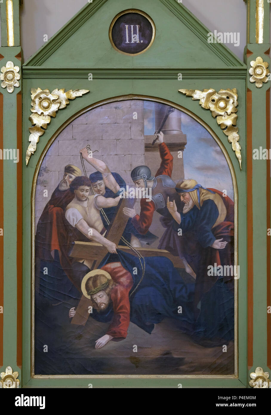 3rd Stations of the Cross, Jesus falls the first time, church of Saint ...