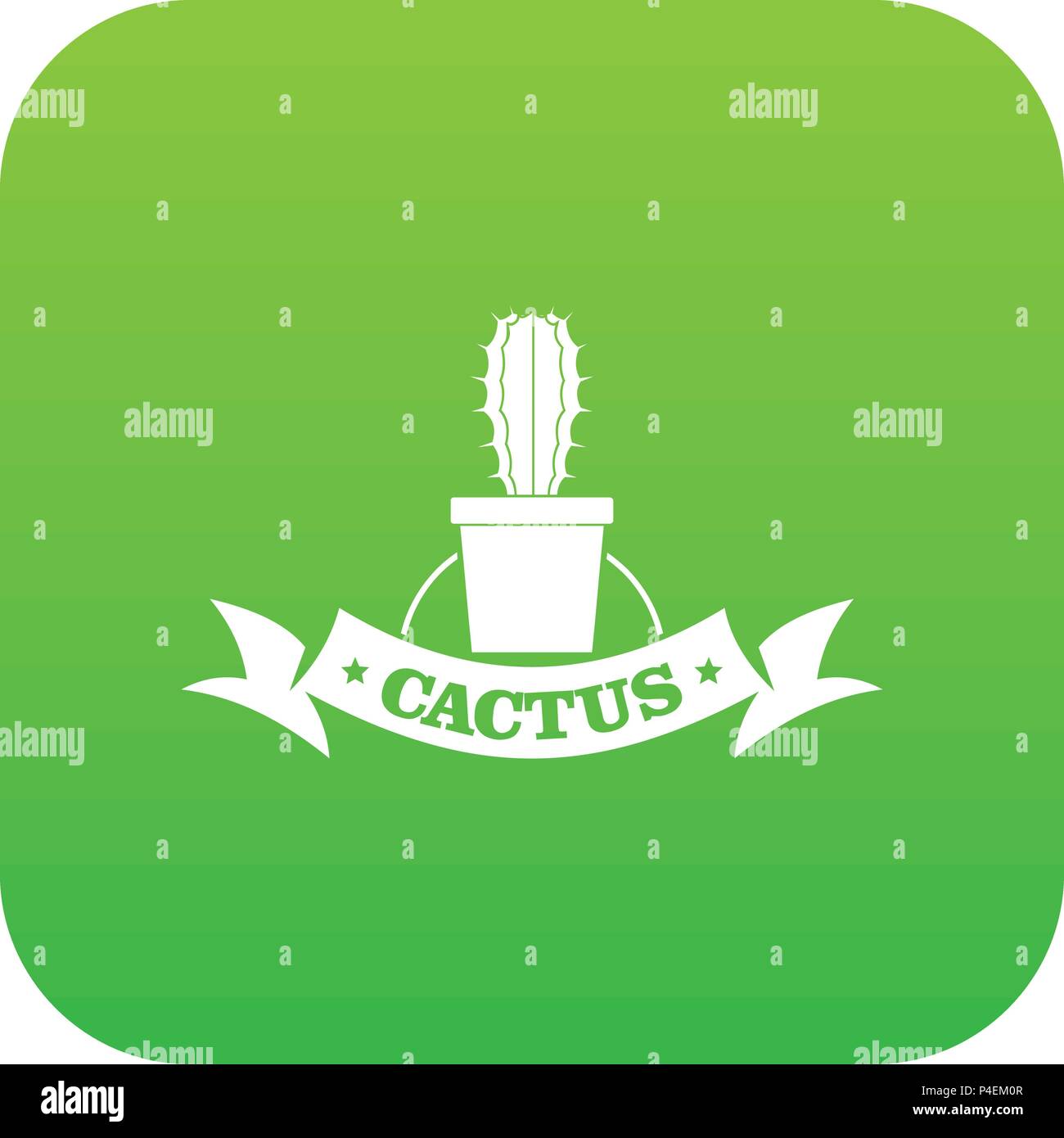 Arizona cactus icon green vector Stock Vector Image & Art - Alamy