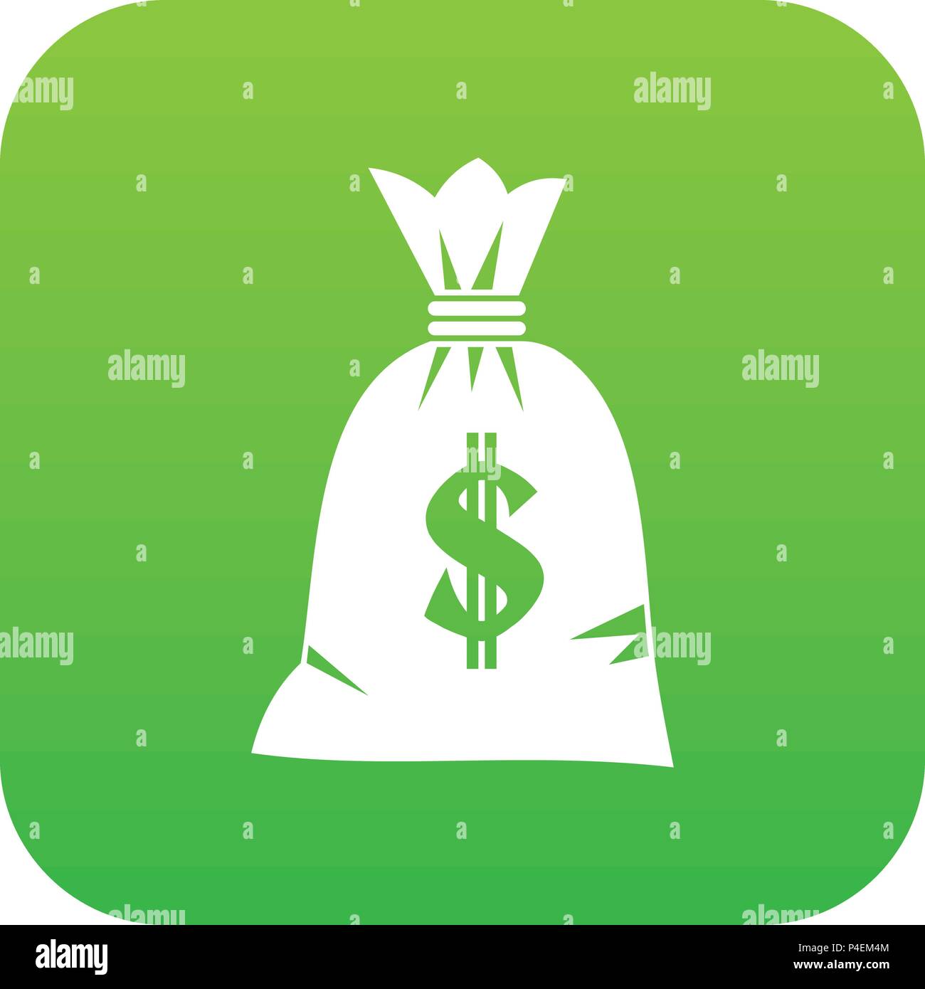Money bag icon digital green Stock Vector Image & Art - Alamy
