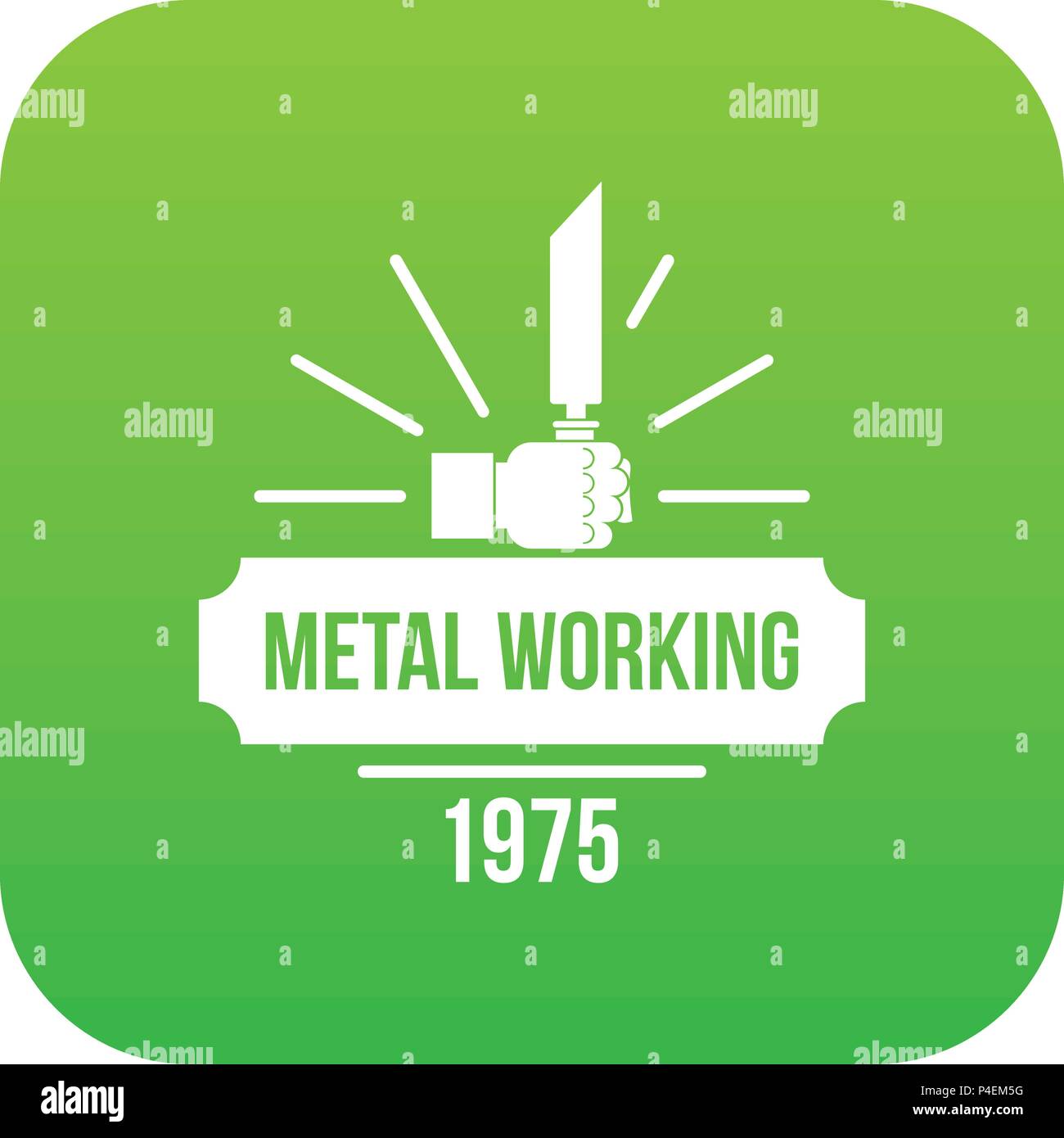 Metal working icon green vector Stock Vector Image & Art - Alamy