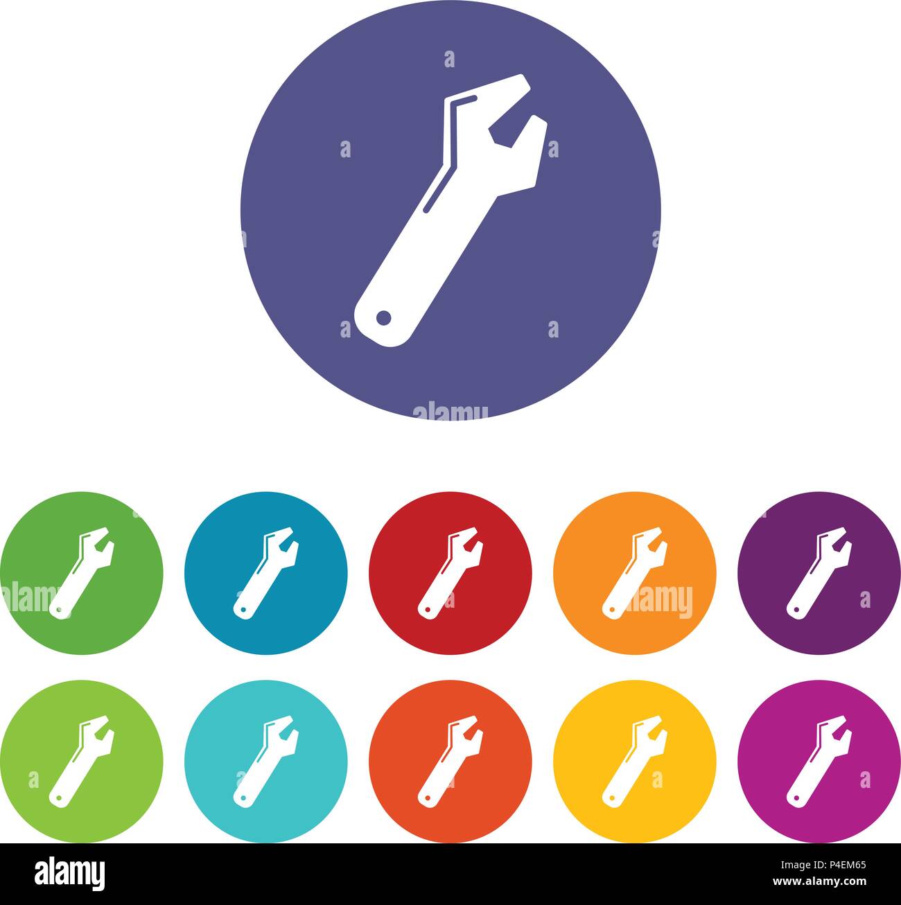 Big spanner and bolt Stock Vector Images - Alamy