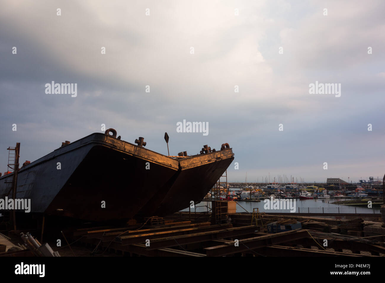 Old wooden barge hi-res stock photography and images - Alamy