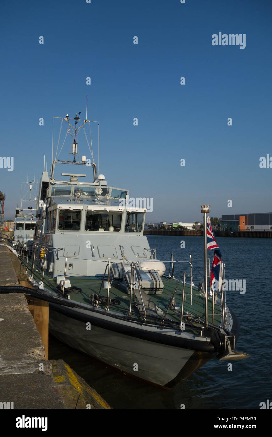 Archer Class Patrol Vessel HMS Dasher P280 alongside in Lowestoft, UK ...