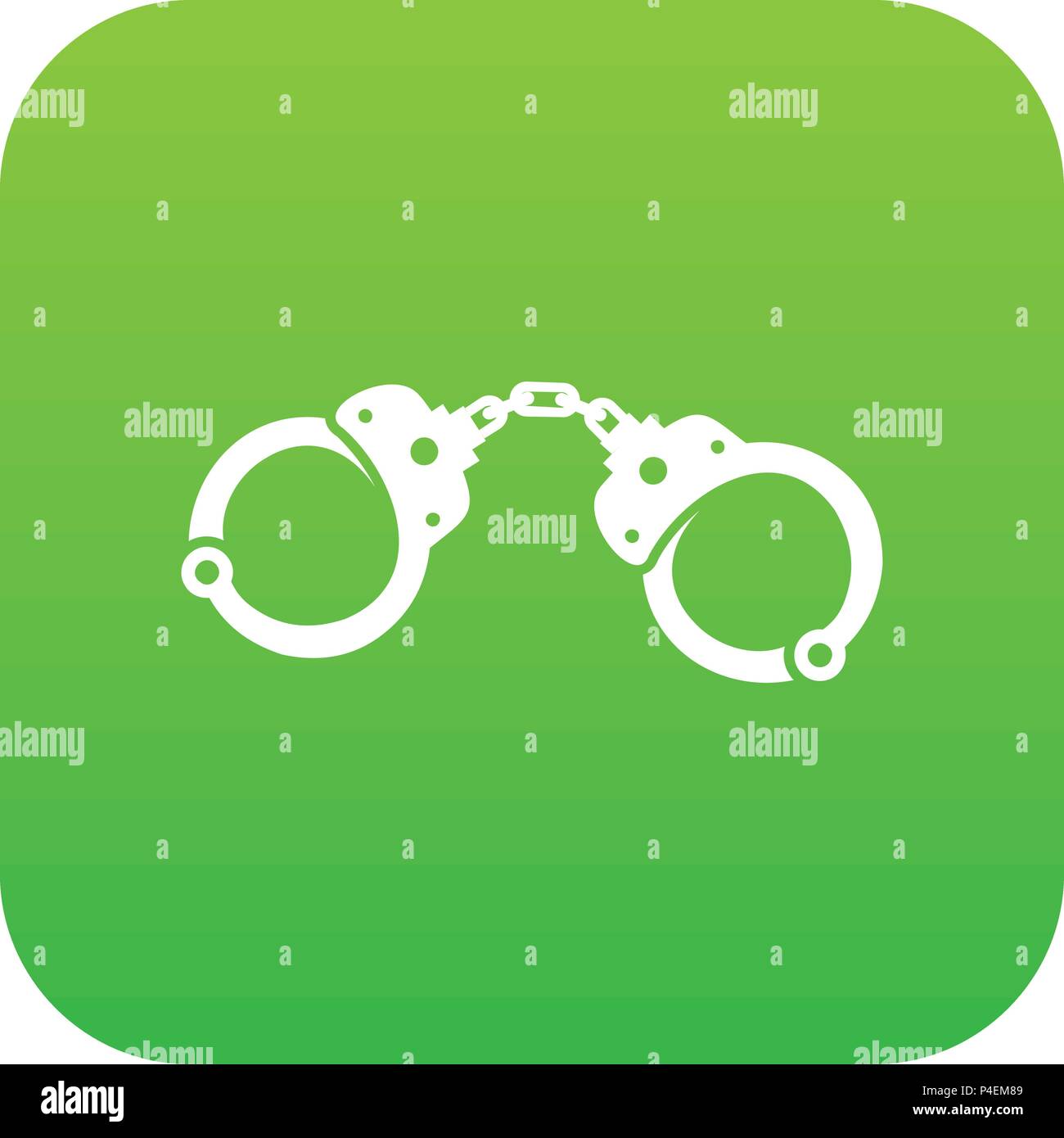 Handcuffs icon digital green Stock Vector Image & Art - Alamy