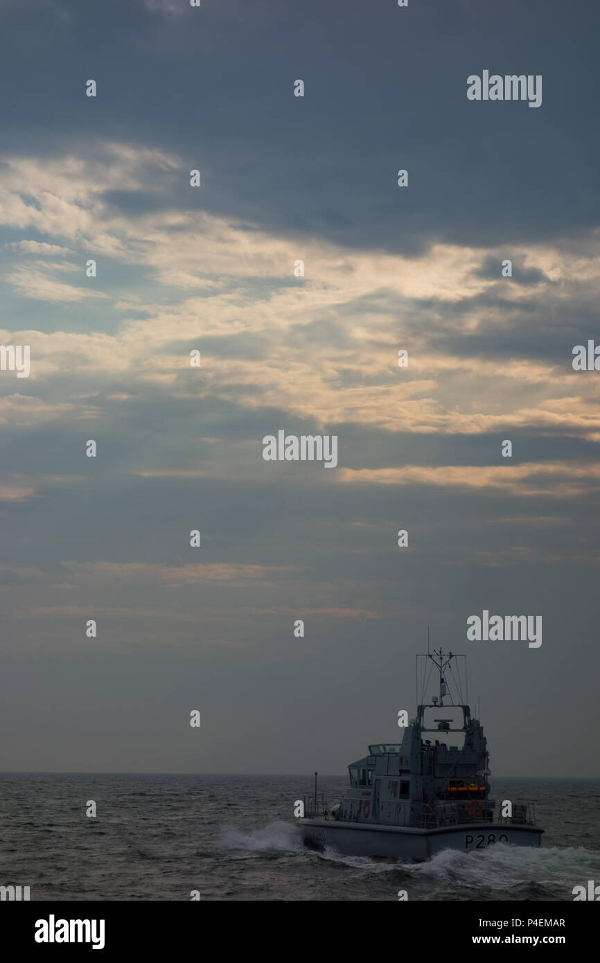 A Stern view of The Archer Class Patrol Vessel HMS Dasher P280, in ...