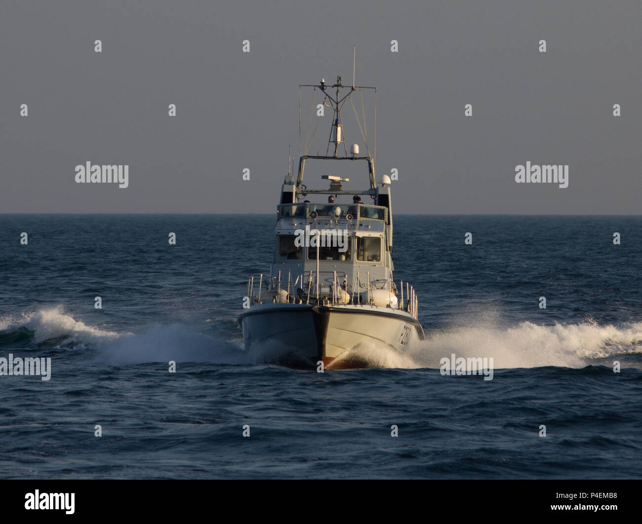 A Bow view of The Archer Class Patrol Vessel HMS Dasher P280, in ...