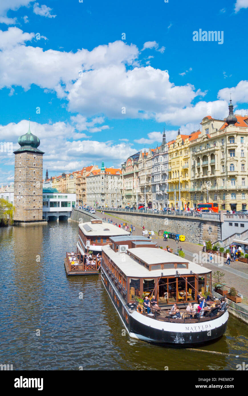 Botel Matylda, Sitkov water tower, and Manes gallery, Masarykovo ...