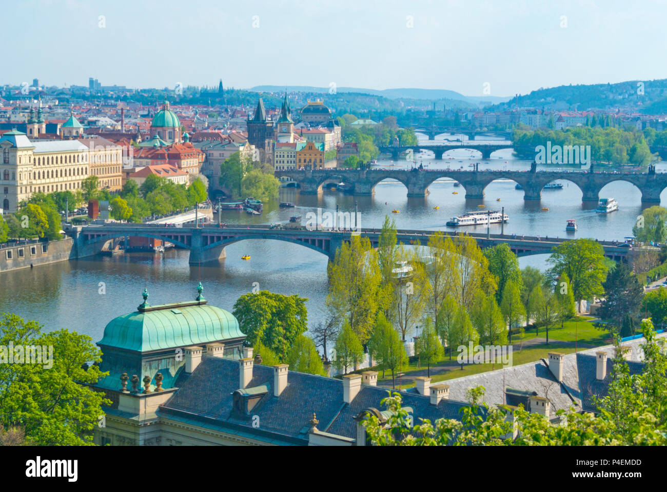 Vltava river riverside prague aerial hi-res stock photography and ...