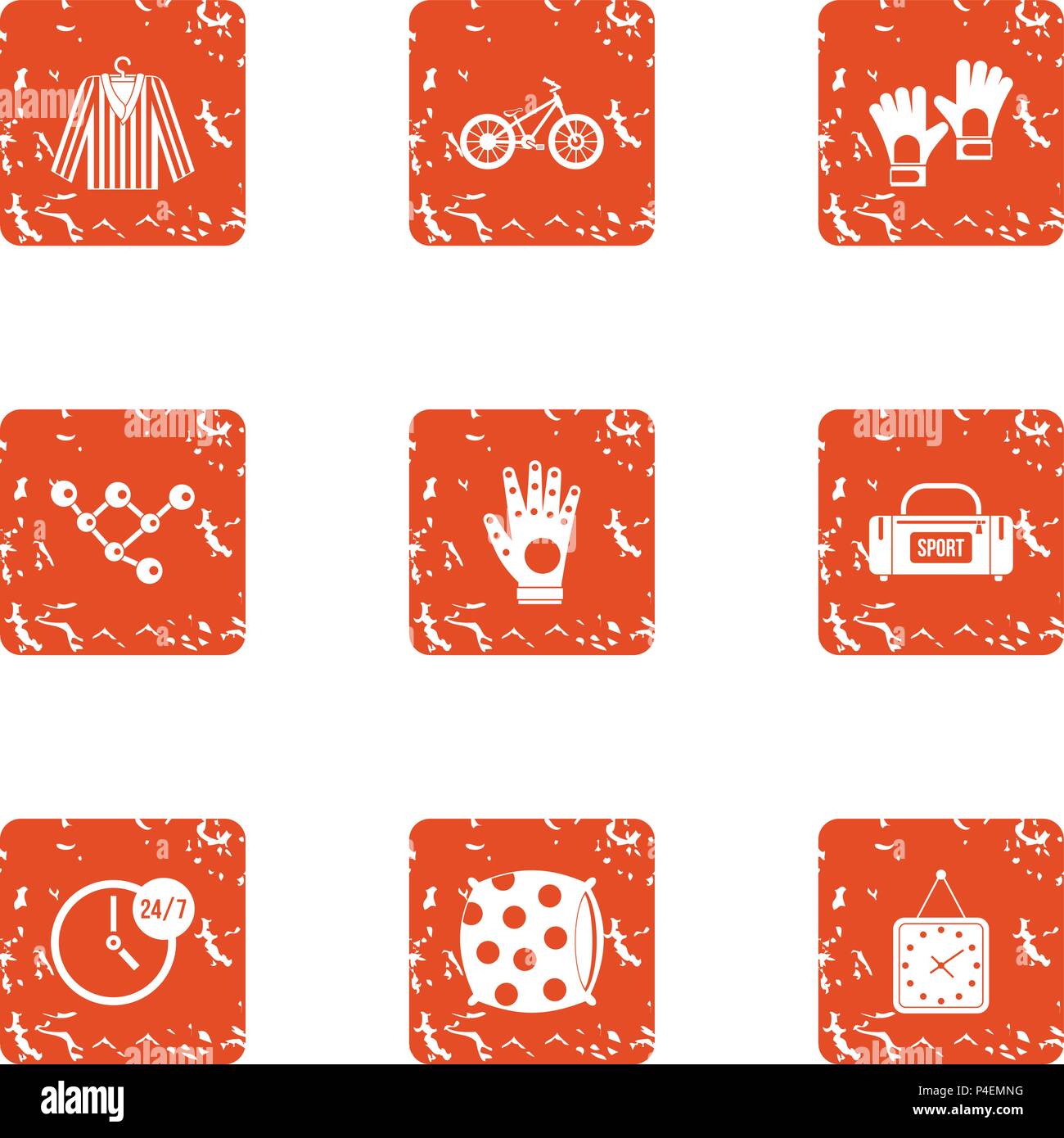 Textile icons set, grunge style Stock Vector Image & Art - Alamy
