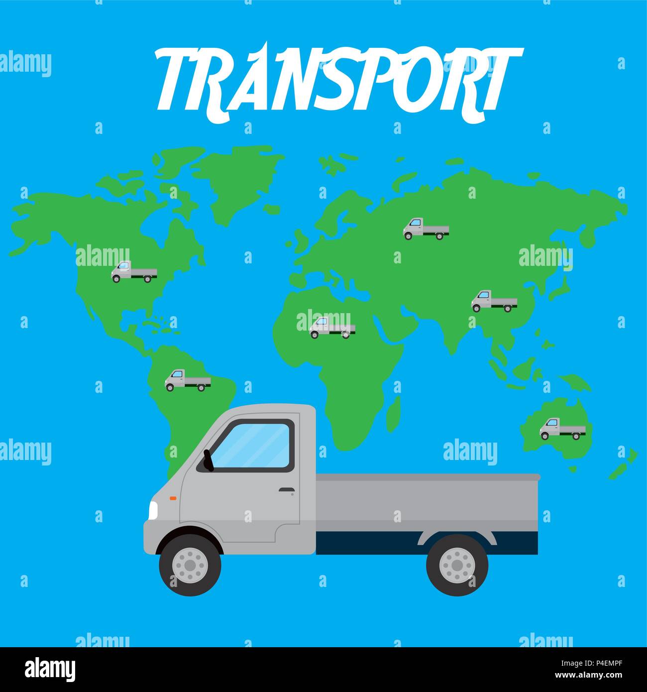 Cargo truck international transport Stock Vector Image & Art - Alamy