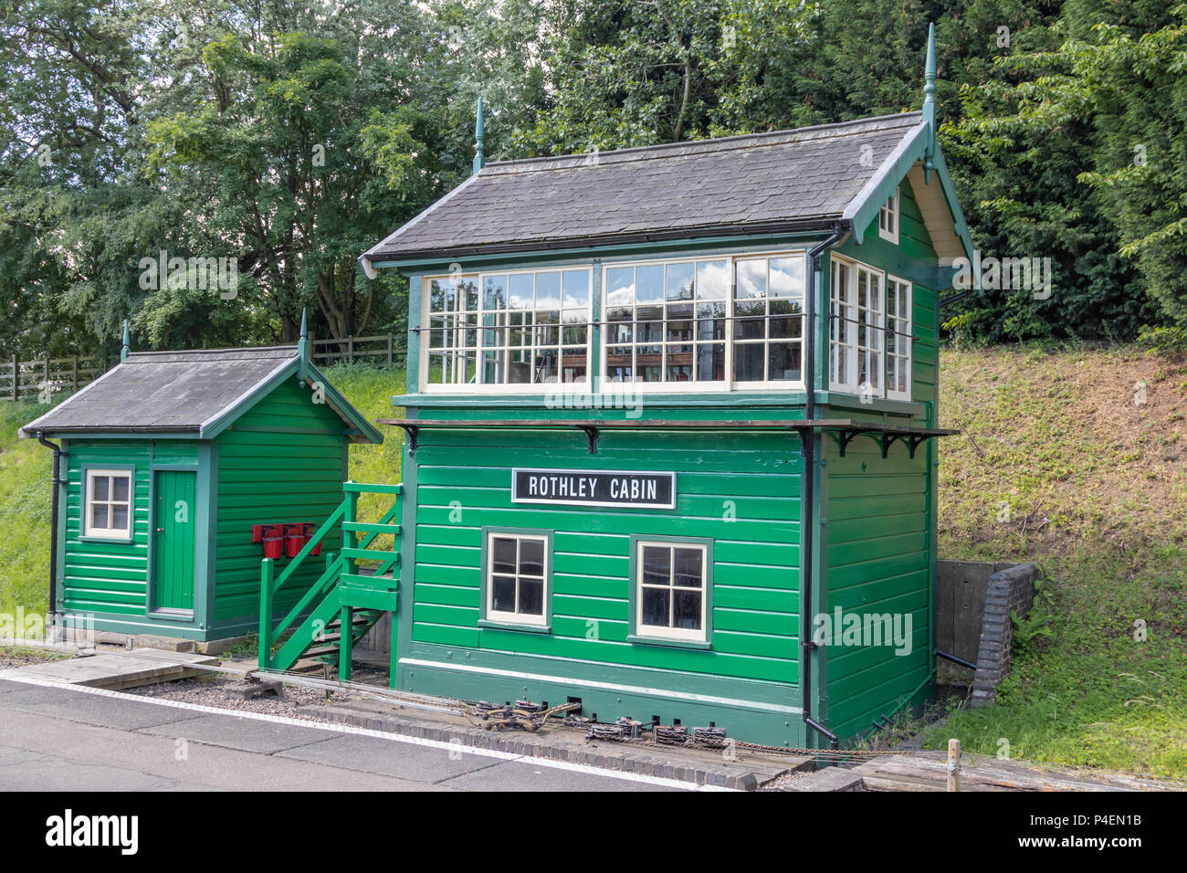 Steps to signal box hi-res stock photography and images - Alamy
