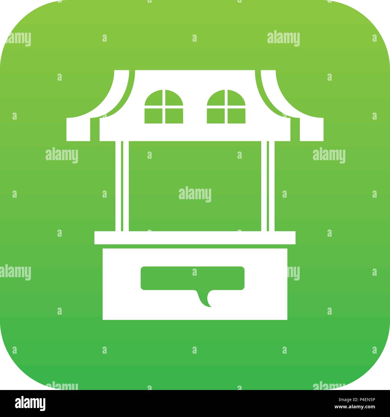 Stall icon green vector Stock Vector Image & Art - Alamy
