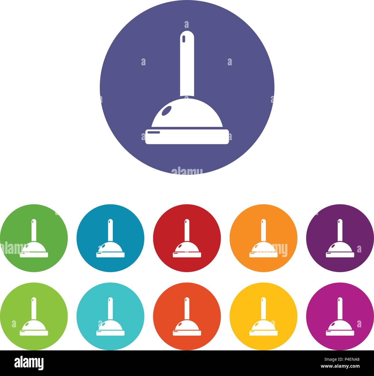 Plunger icons set vector color Stock Vector Image & Art - Alamy