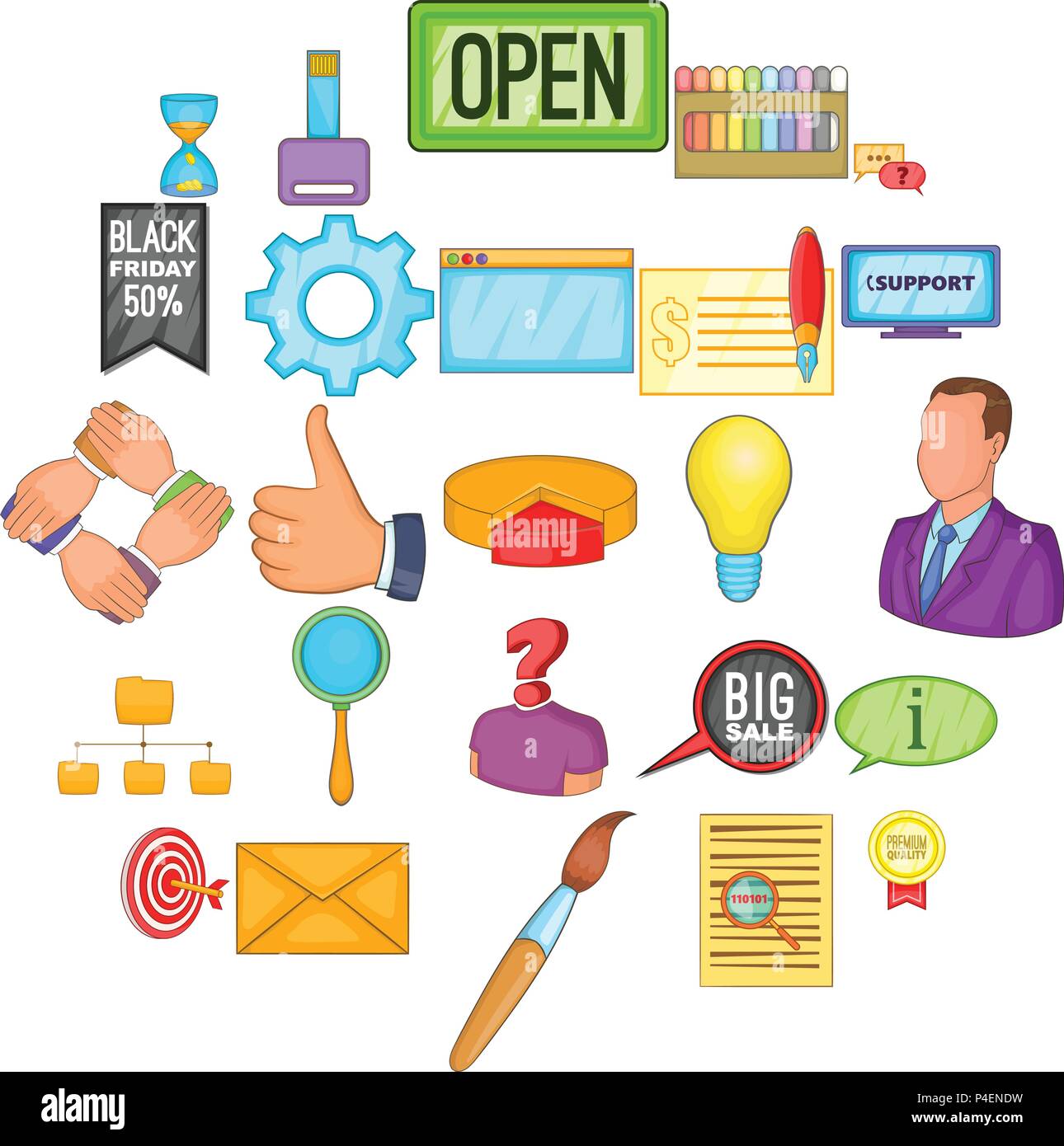 Promotion icons set, cartoon style Stock Vector Image & Art - Alamy