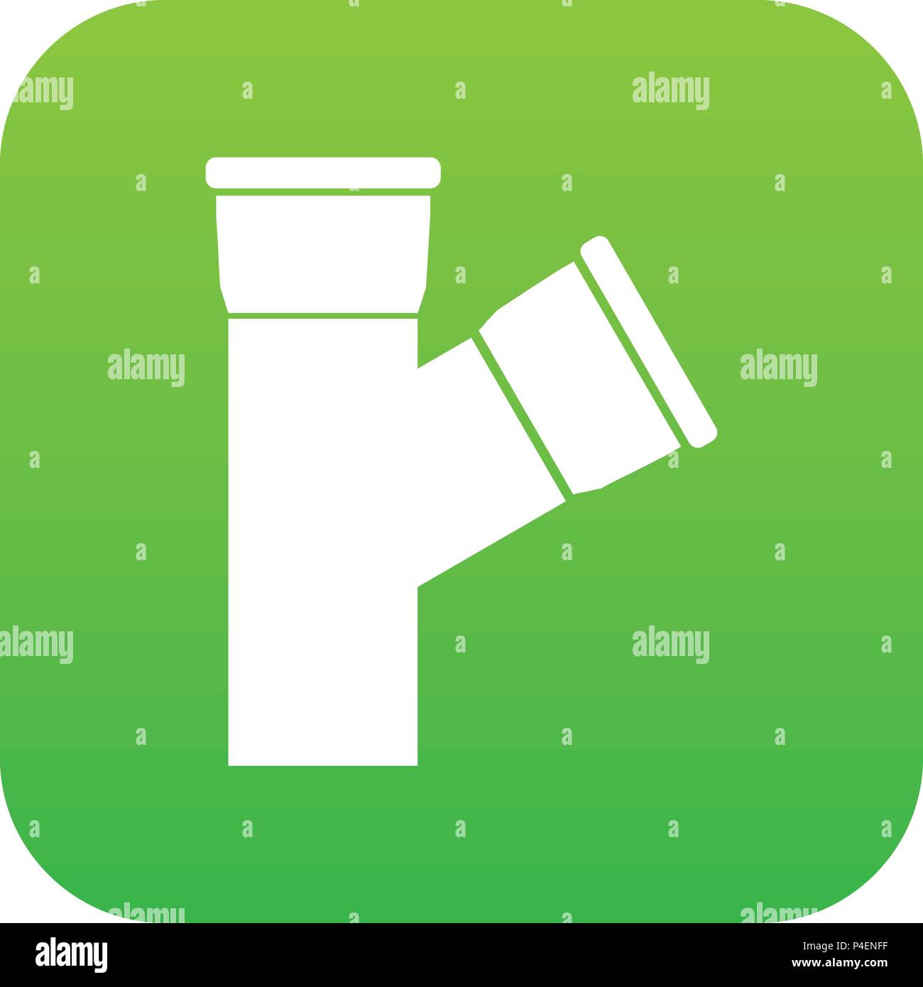 Plastic pipe connection icon digital green Stock Vector Image & Art - Alamy