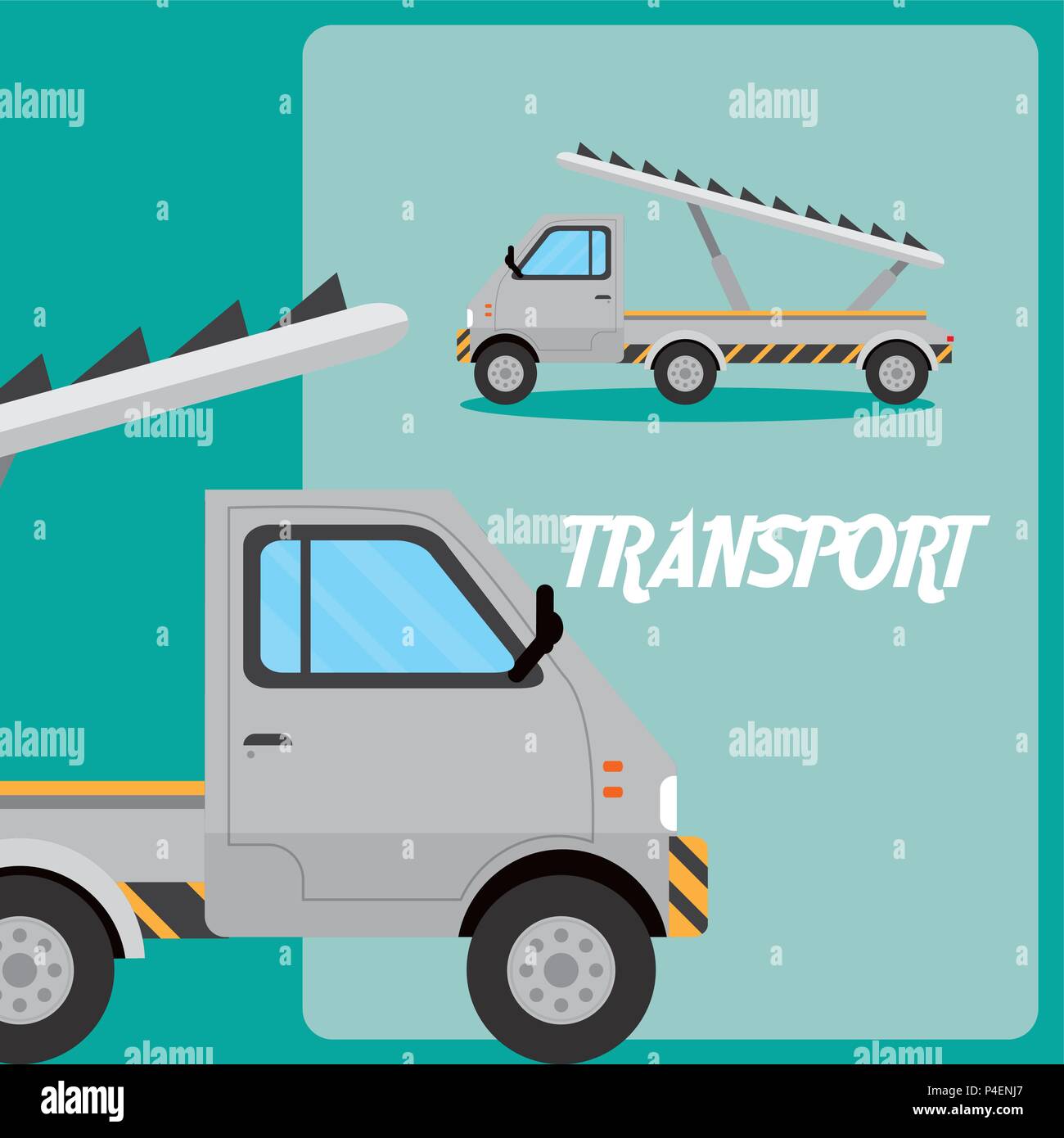 Truck stairs transport vehicle Stock Vector Image & Art - Alamy