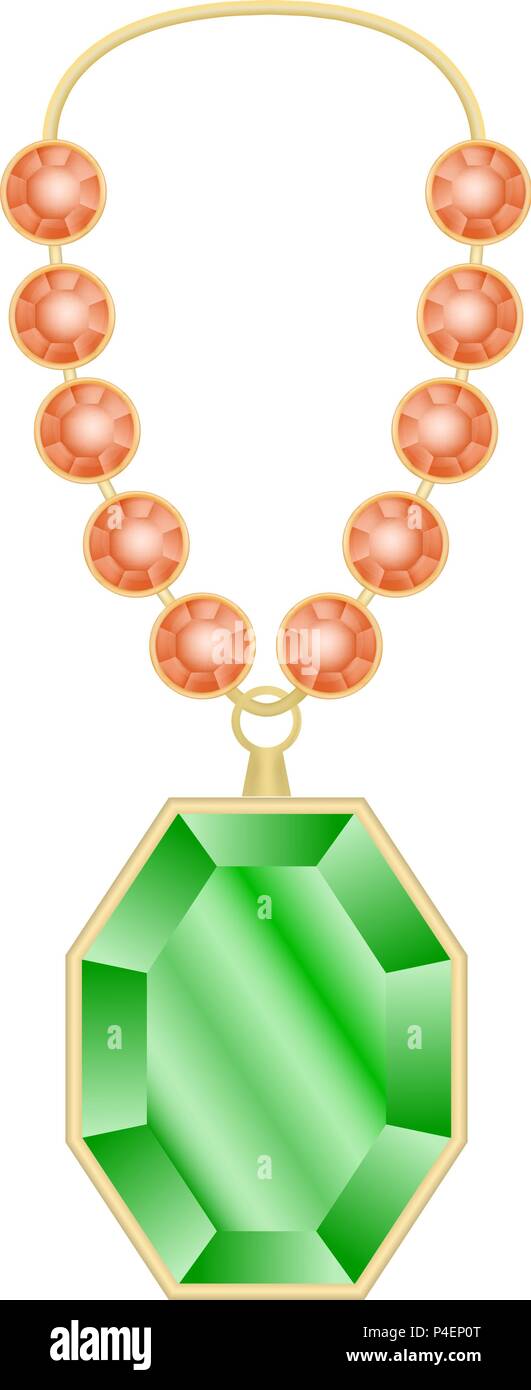 Peridot necklace mockup, realistic style Stock Vector Image & Art - Alamy