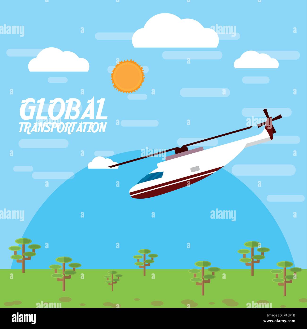 Global helicopter service Stock Vector Images - Alamy