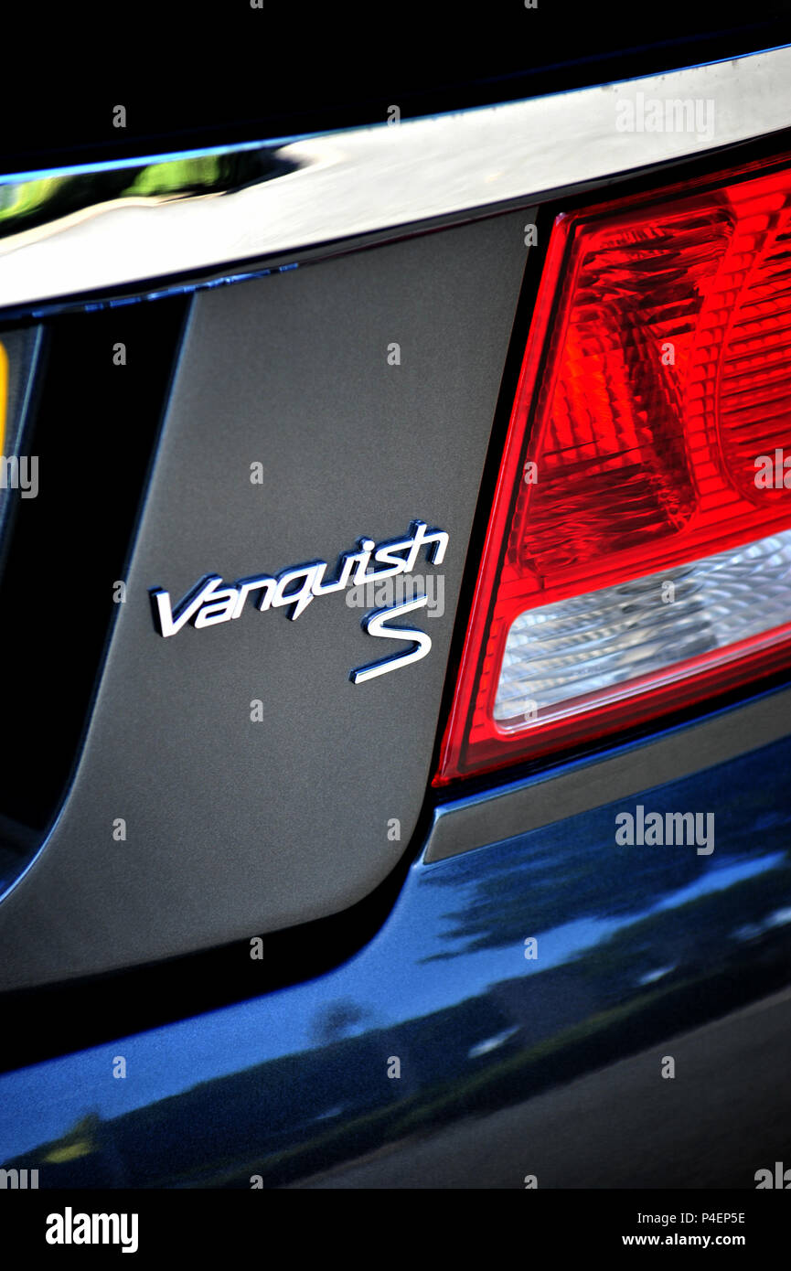 Photograph of the rear of an Aston Martin Vanquish S Stock Photo - Alamy