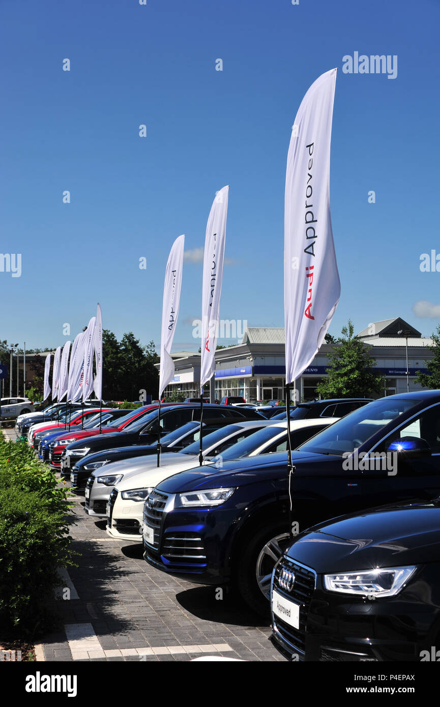 The Harrogate Audi Dealership in Knaresborough Stock Photo - Alamy
