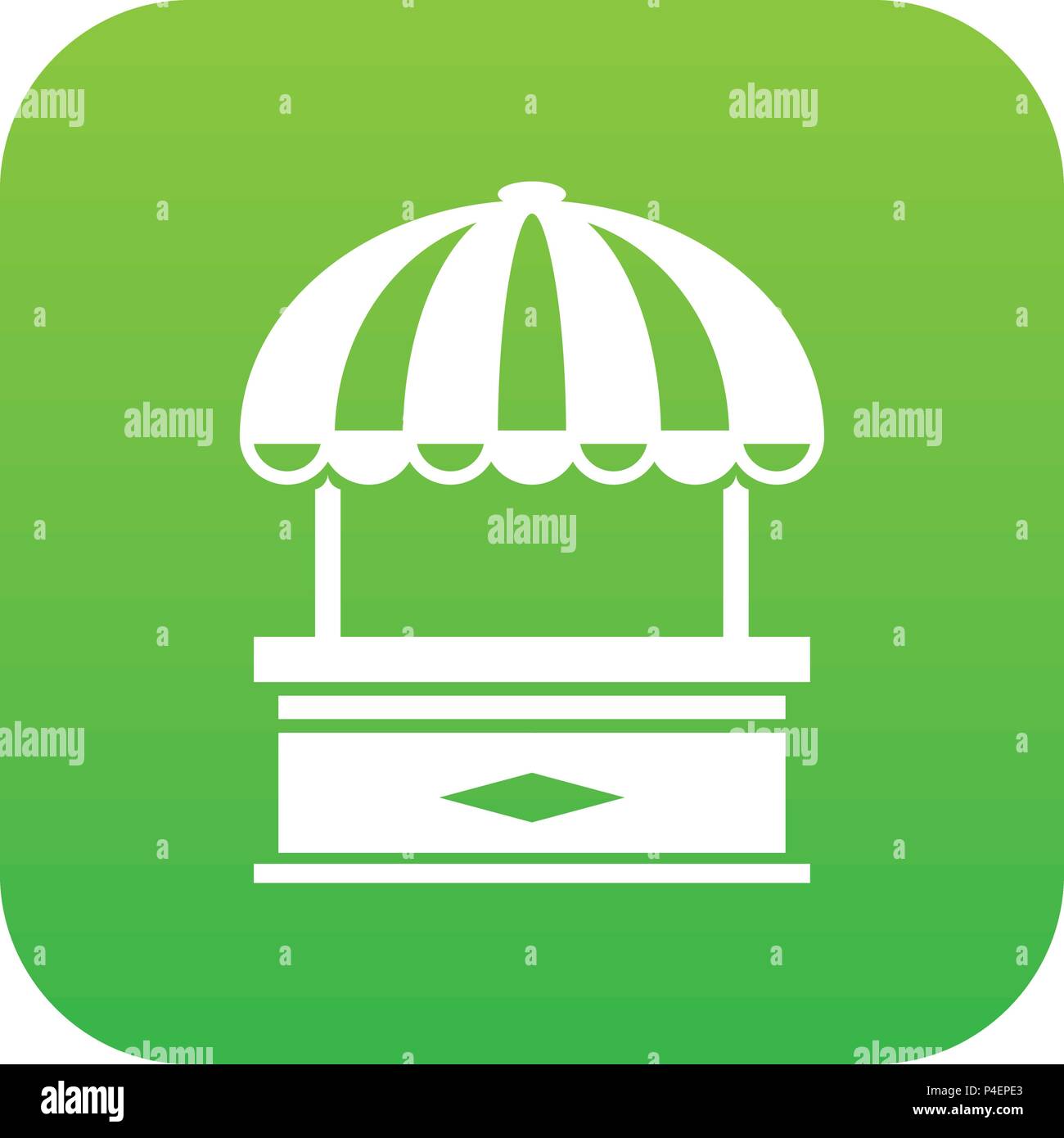 Table stall icon green vector Stock Vector Image & Art - Alamy