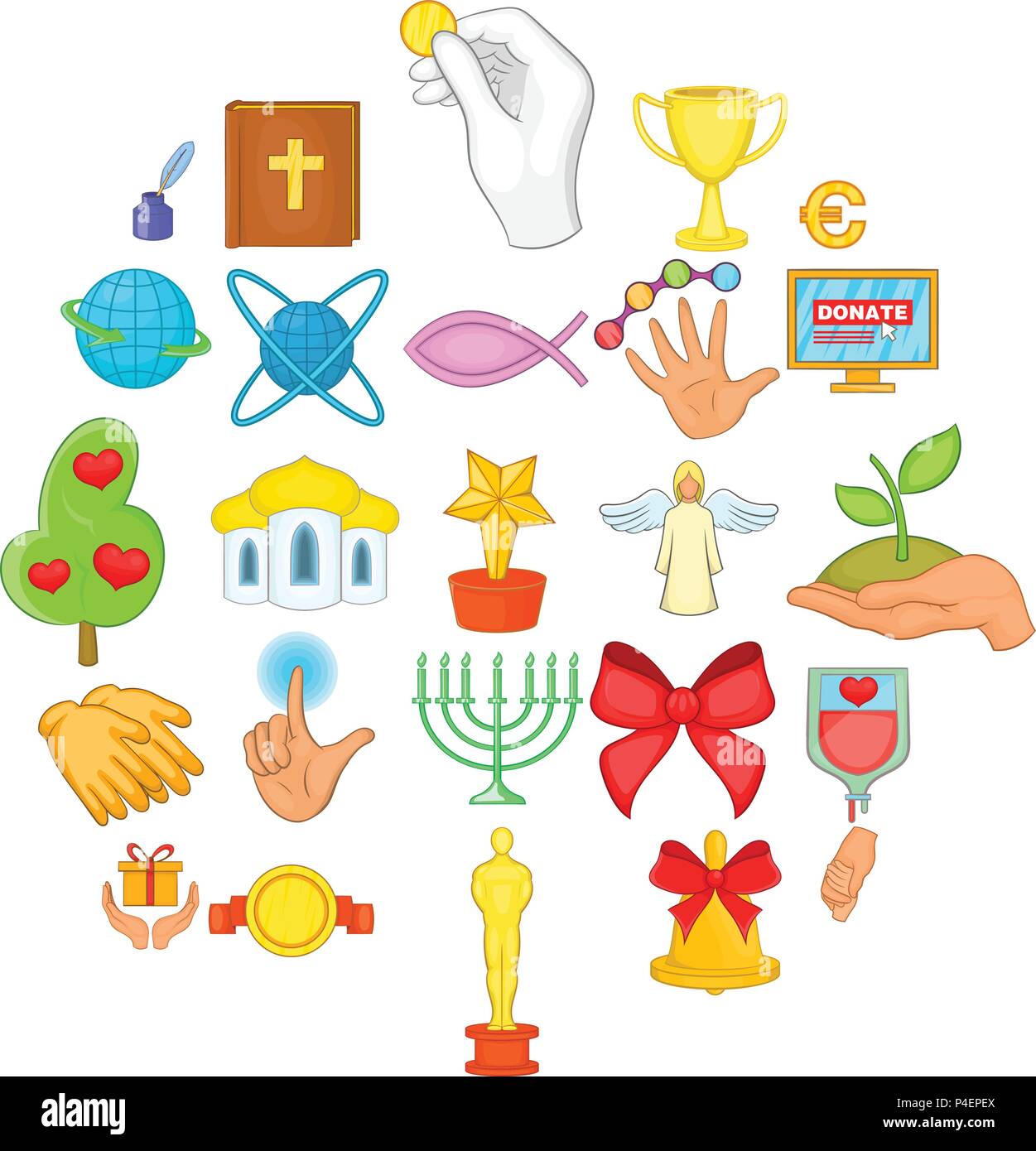 Offering icons set, cartoon style Stock Vector Image & Art - Alamy