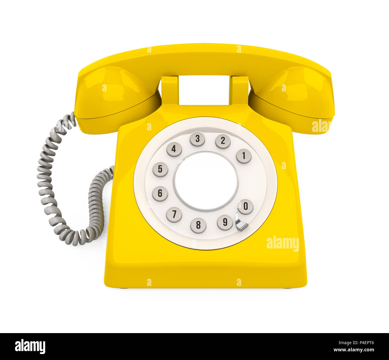 Old fashioned yellow rotary telephone hi-res stock photography and ...