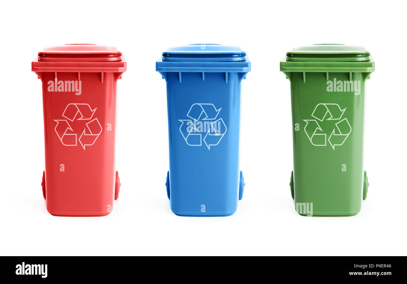 Empty waste bins Cut Out Stock Images & Pictures - Alamy