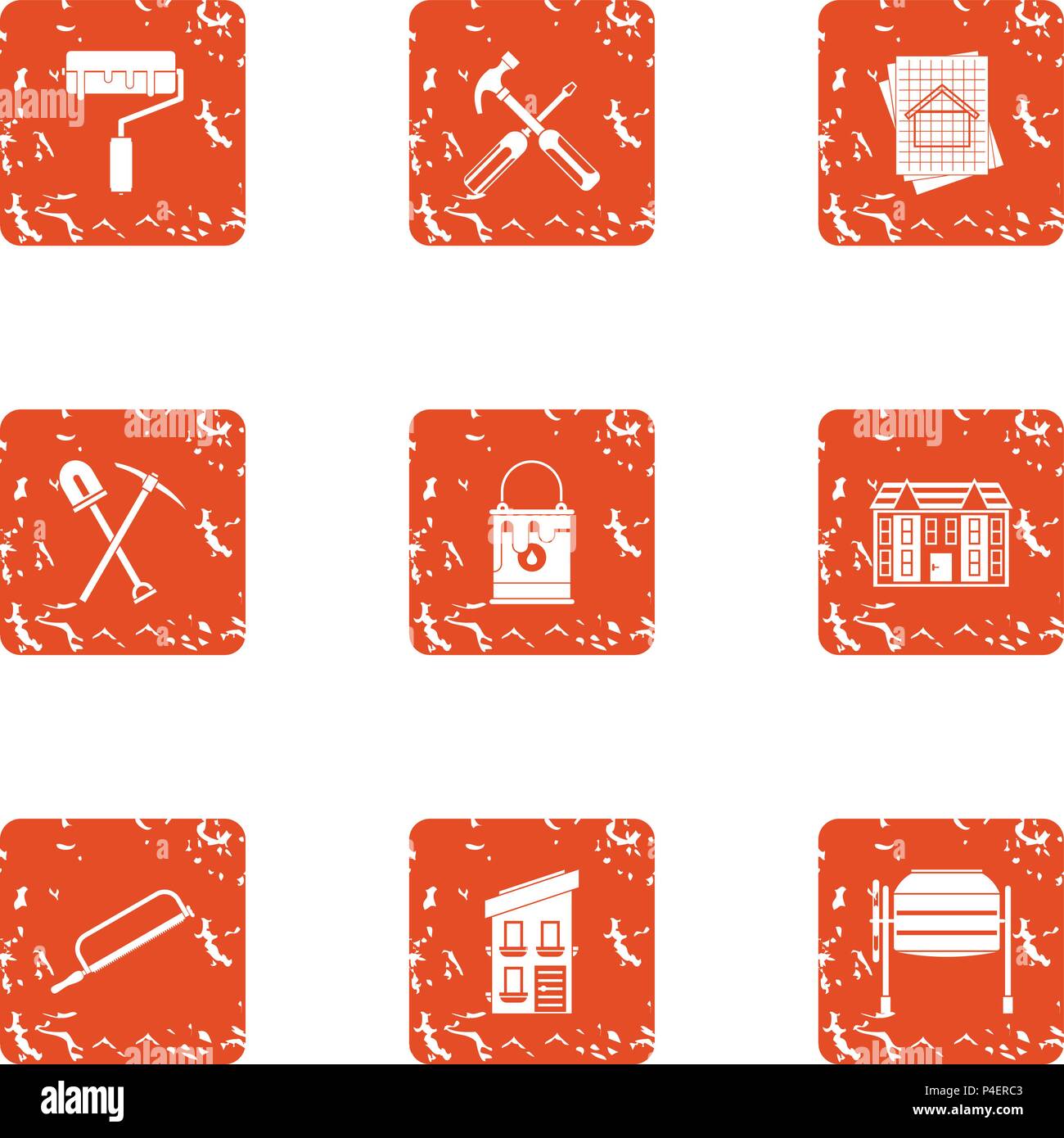 Partition icons set, grunge style Stock Vector Image & Art - Alamy