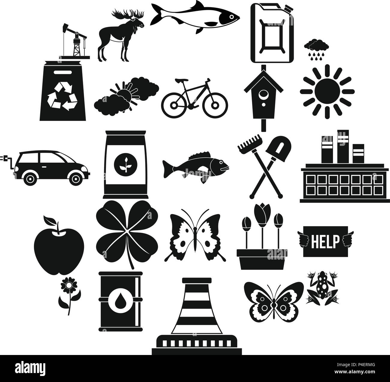 Natural resources icons set, simple style Stock Vector Image & Art - Alamy